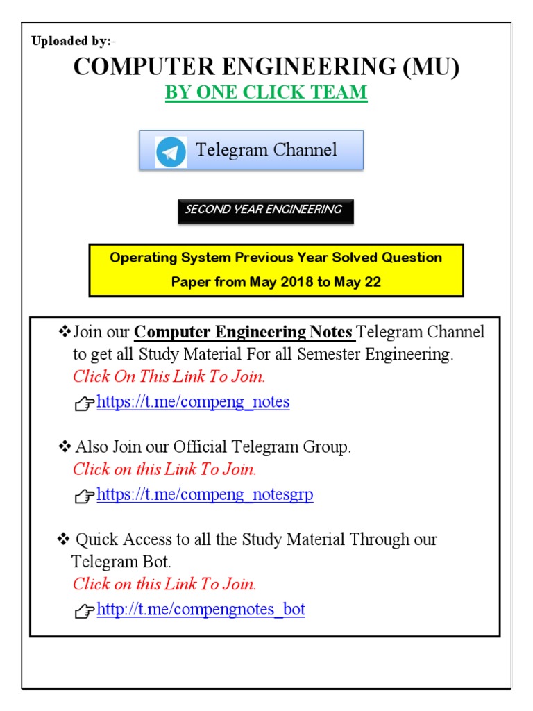 OS Previous Year Question | PDF | Kernel (Operating System) | Process ...