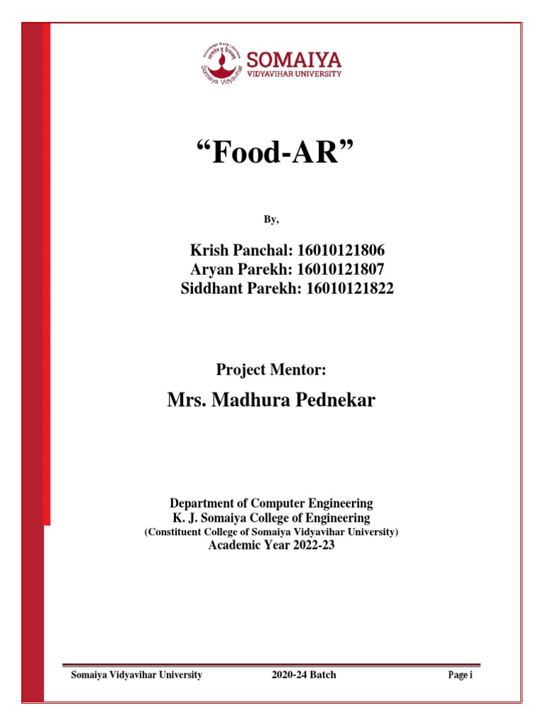 AR Menus for Enhanced Dining | PDF | Augmented Reality | Menu