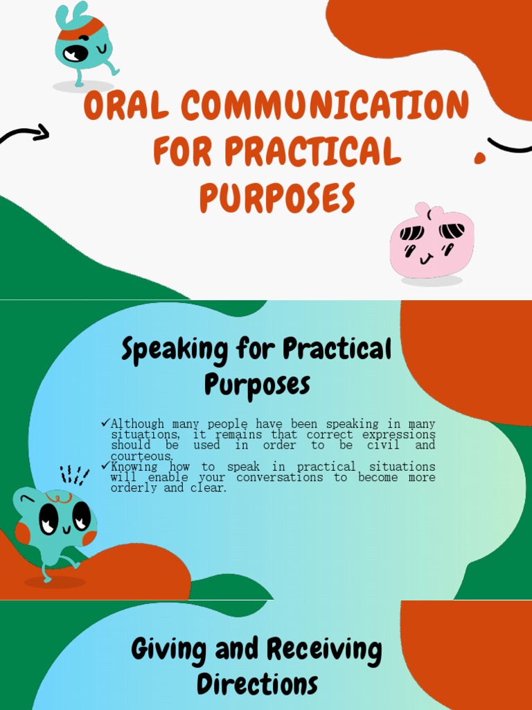 Oral Communication For Practical Purposes | PDF