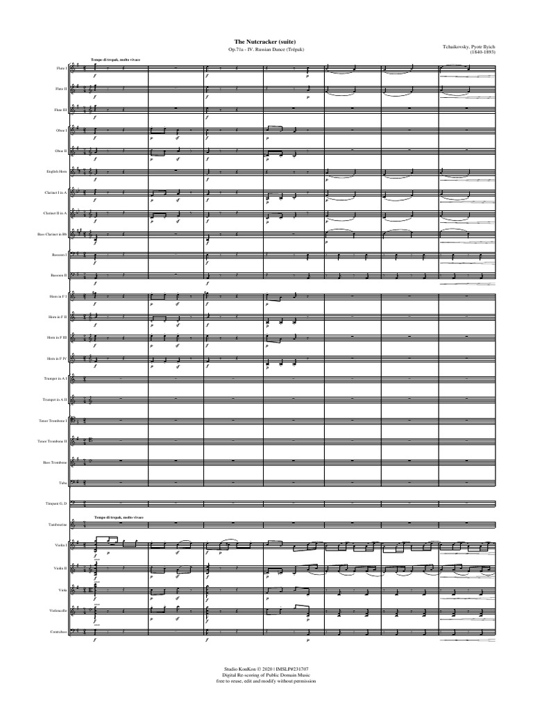 The Nutcracker Suite Op 71a 4 Russian Dance Trepak Studio Konkon