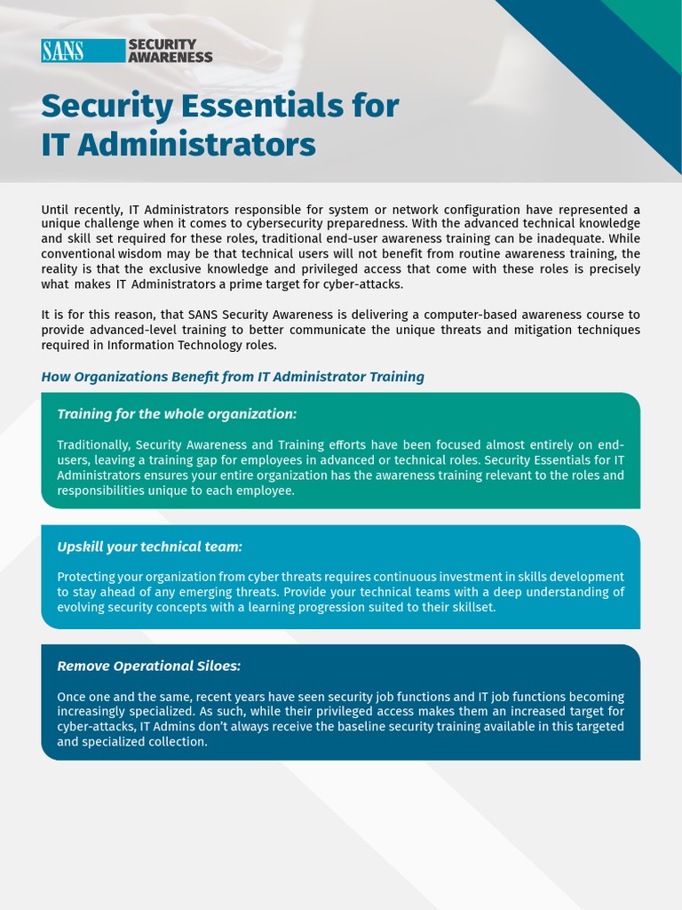 SANS Security Awareness | PDF