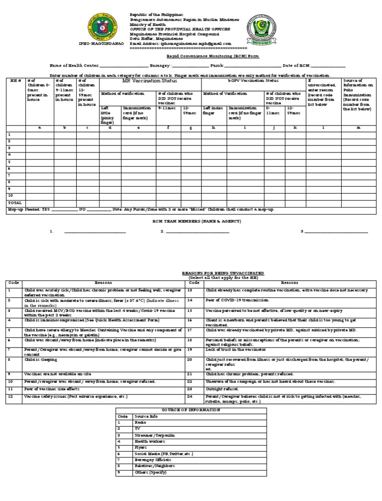 MR-SIA 2023 Rapid-Convenience-Monitoring-RCM-Form | PDF
