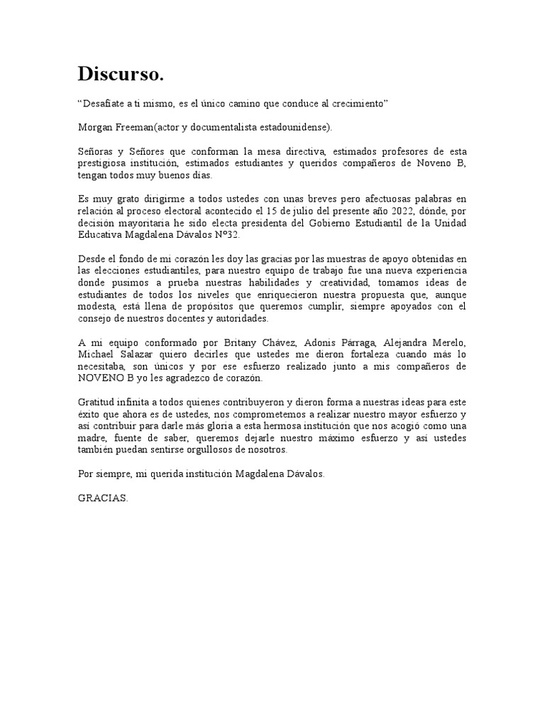 DISCURSO | PDF