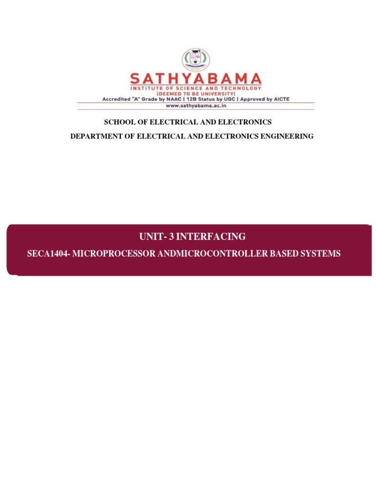 Unit 3 | PDF | Input/Output | Electronic Design