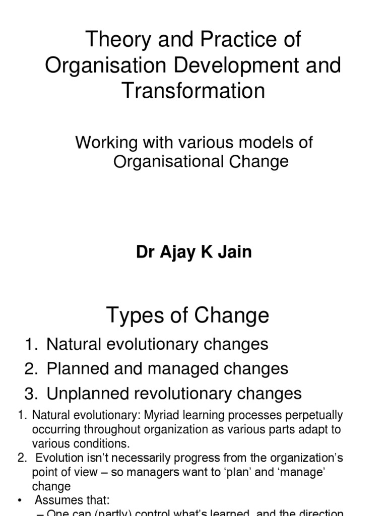 Understanding Organizational Change: A Comprehensive Review of Models ...