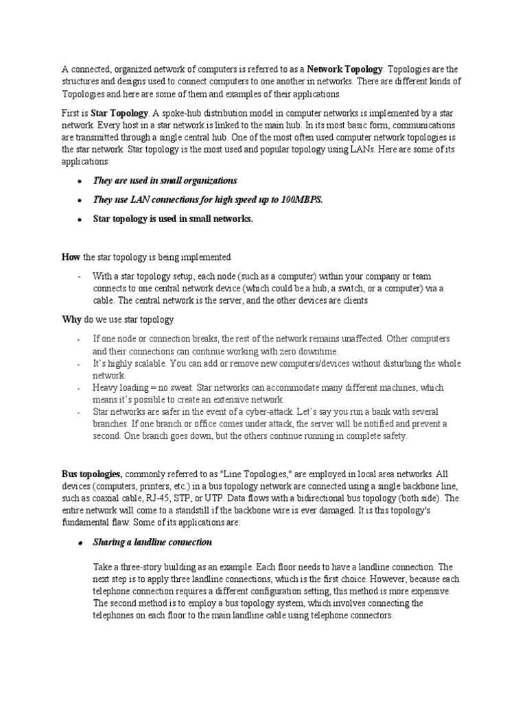 Topologies | PDF | Network Topology | Computer Network