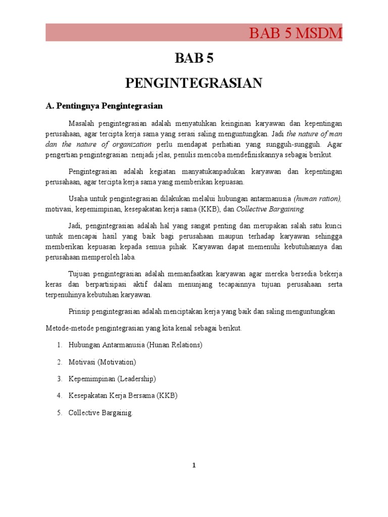 Bab 5 MSDM | PDF