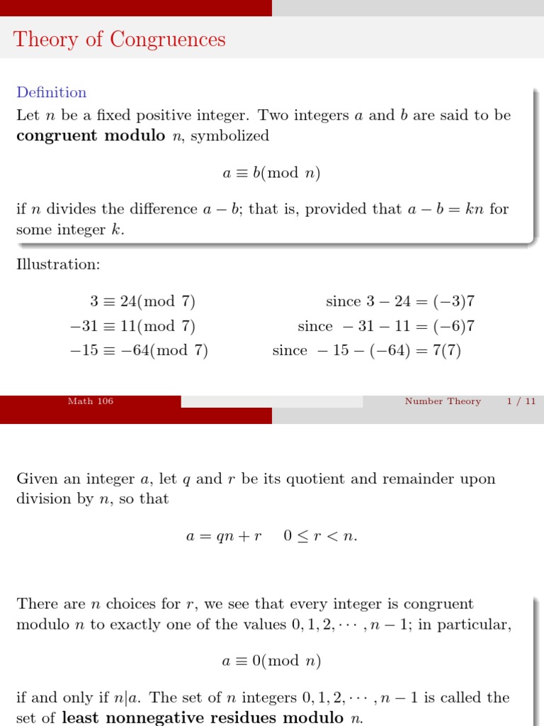 Theory of Congruence | PDF