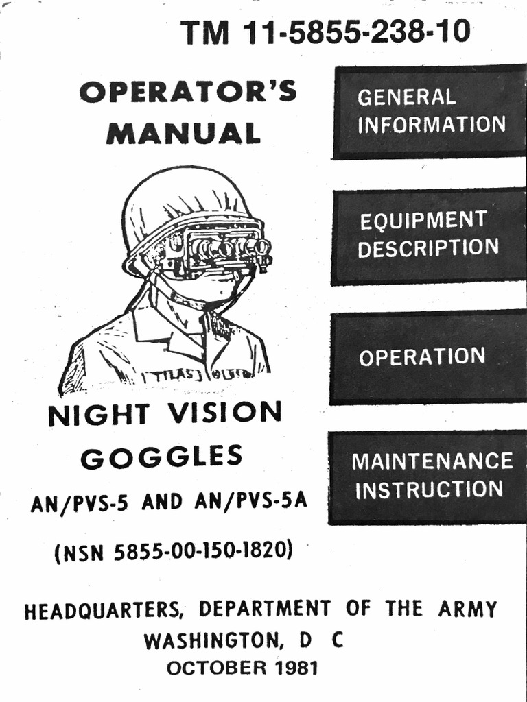 An-Pvs-5 Operator Manual | PDF