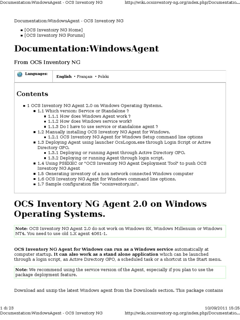 Ocs | PDF | Command Line Interface | Proxy Server