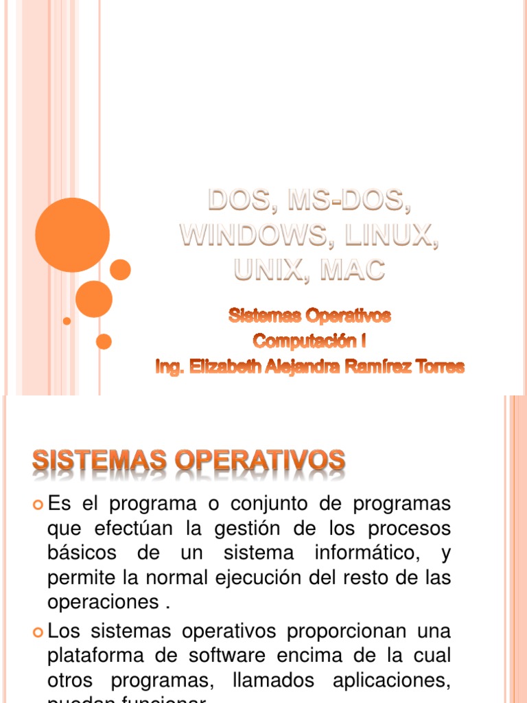 Dos, Ms-Dos, Windows, Linux, Unix, Mac | PDF | Dos | Microsoft Windows