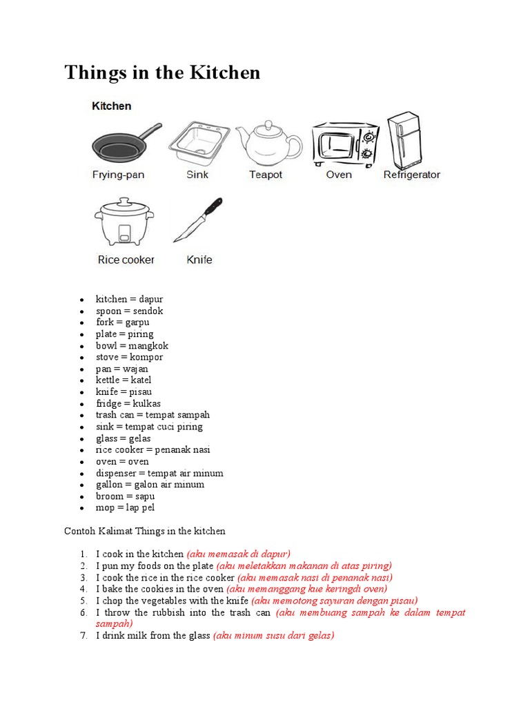 Things in The Kitchen | PDF