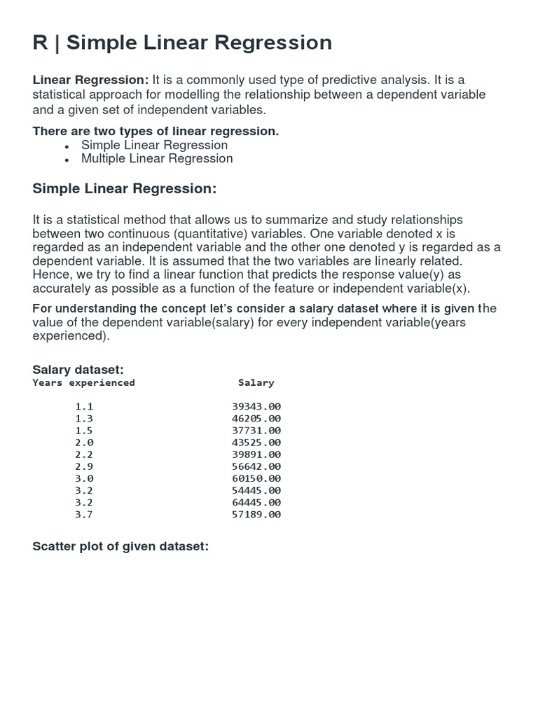 R Unit 4th and 5th | PDF | Linear Regression | Dependent And Independent Variables