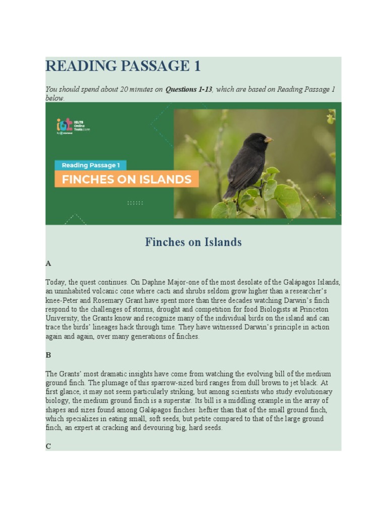 Reading Passage 1 | PDF