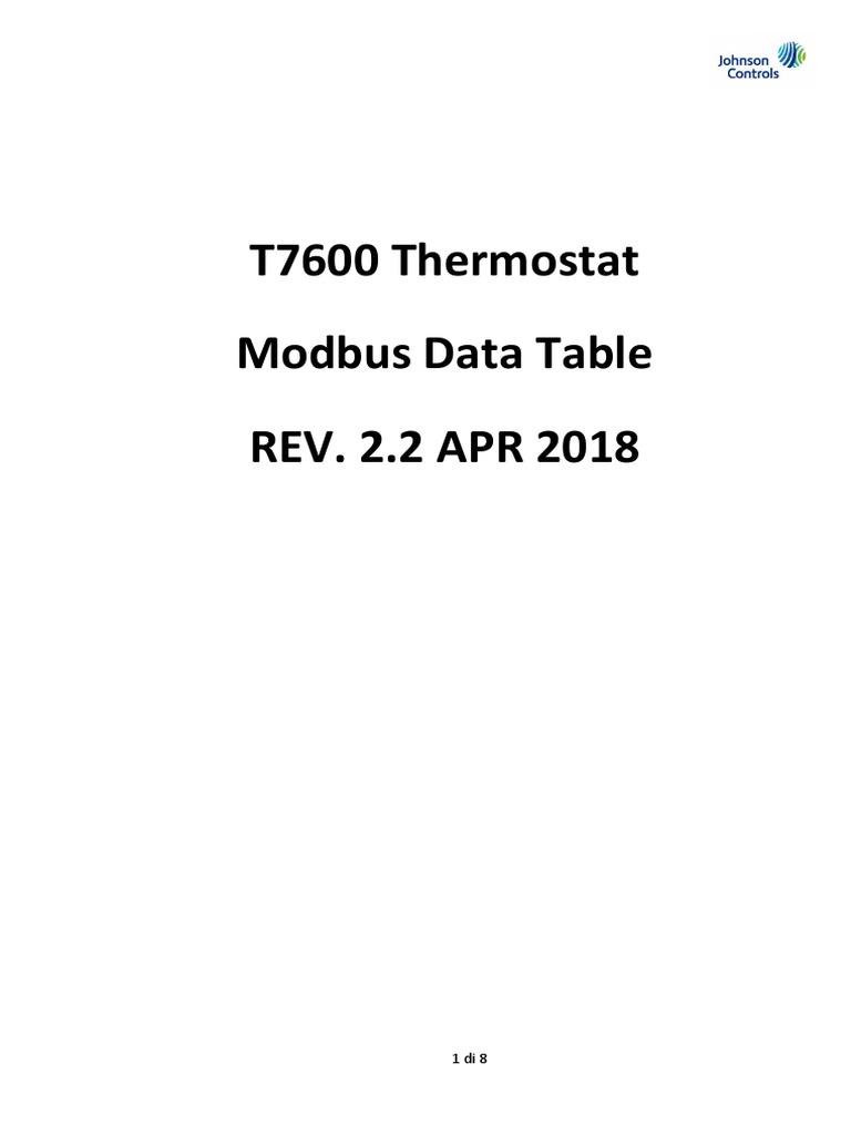 T7600 Modbus Data Table | PDF | Relay | Electrical Engineering