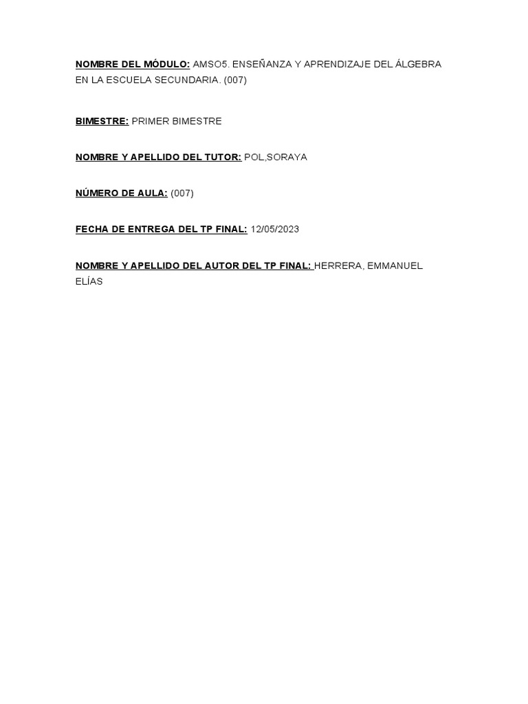 Herrera Emmanuel TP Final 1 | PDF