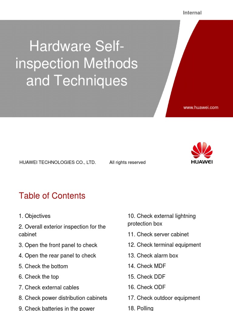 Hardware Self-Inspection Methods and Techniques | PDF | Cable | Optical ...