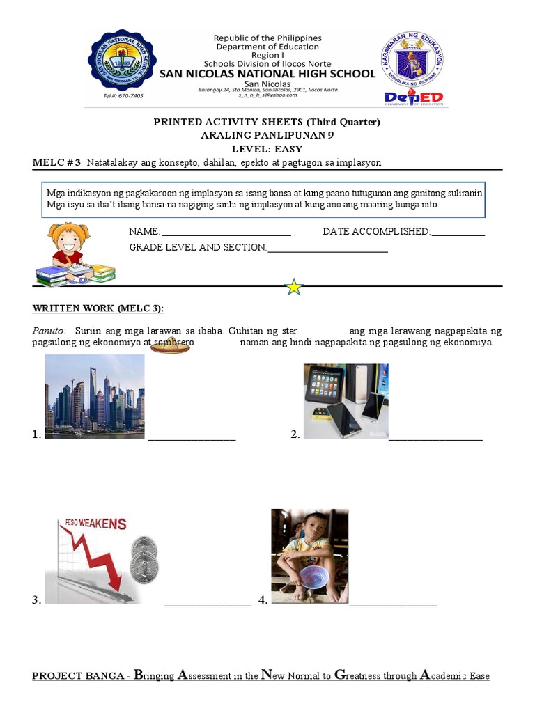 AP9 ACTIVITY SHEET - Melc 3 | PDF