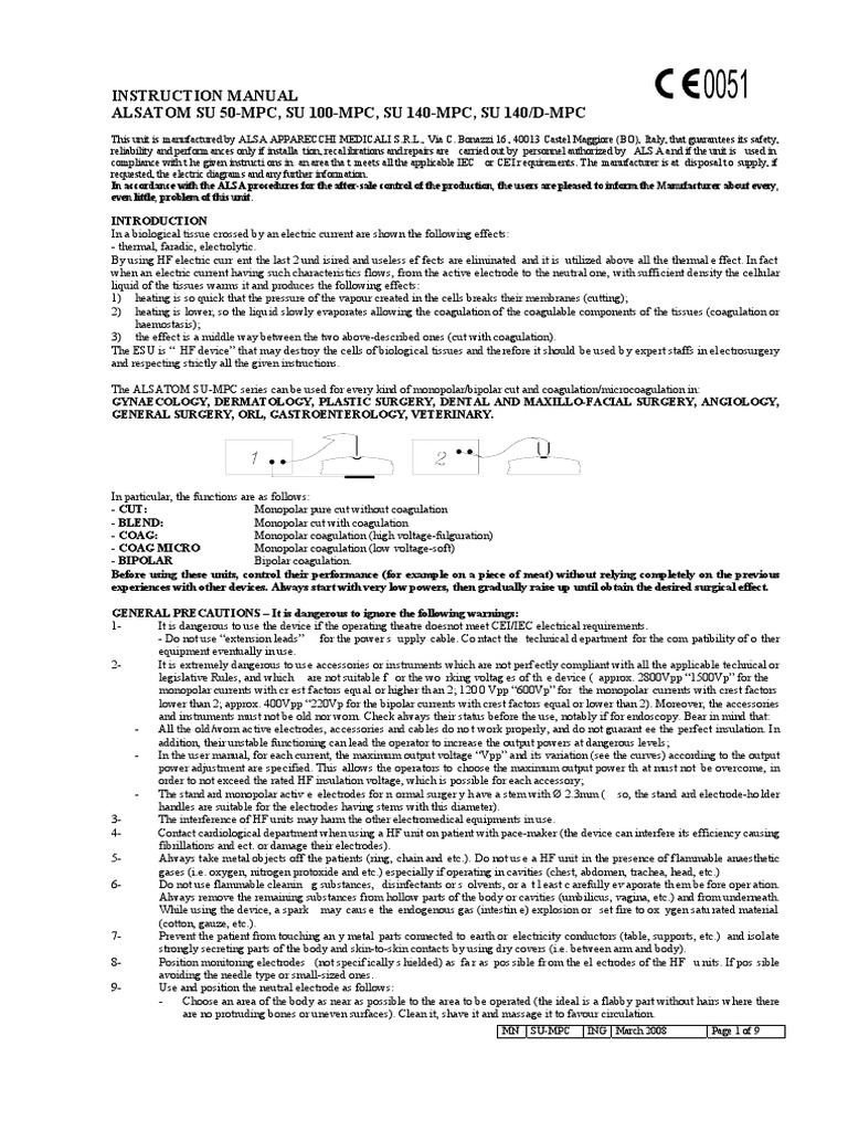 Manual Alsatom SU 140-MPC | PDF