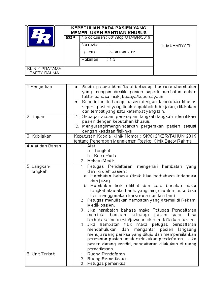 Contoh Format Sop | PDF