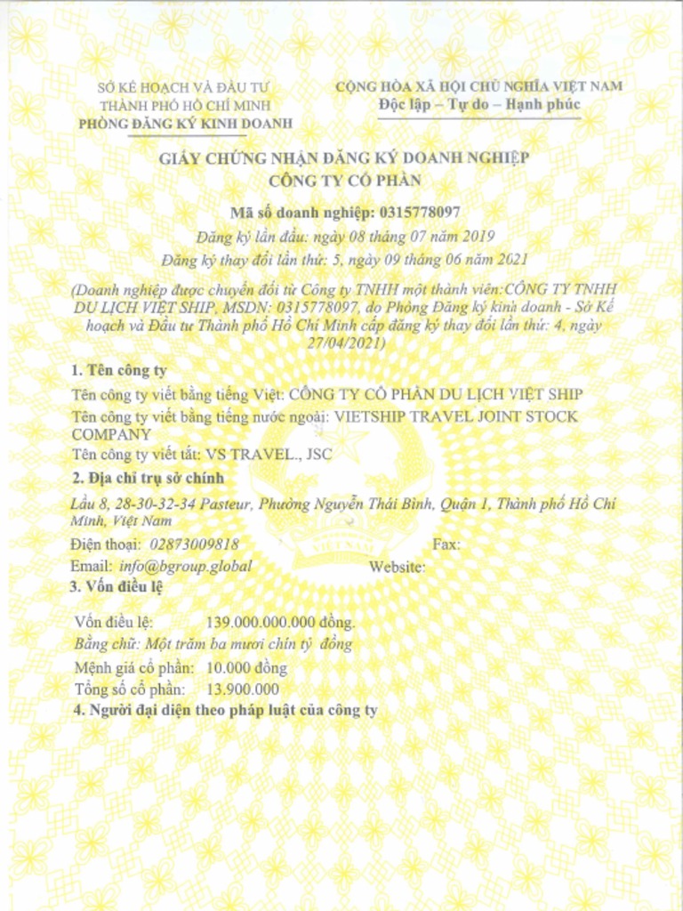 DKKD - Viet Ship Lan 5 Ngay 9-6-21 | PDF