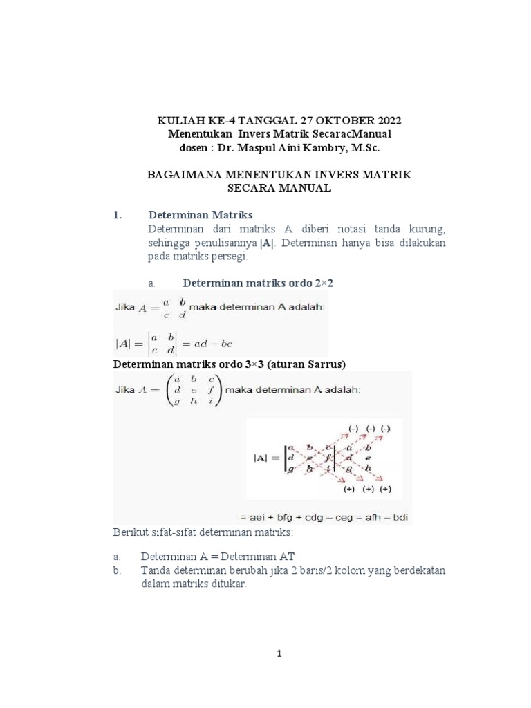 Kuliah-4 Matematika Terapan (27 Okt) | PDF