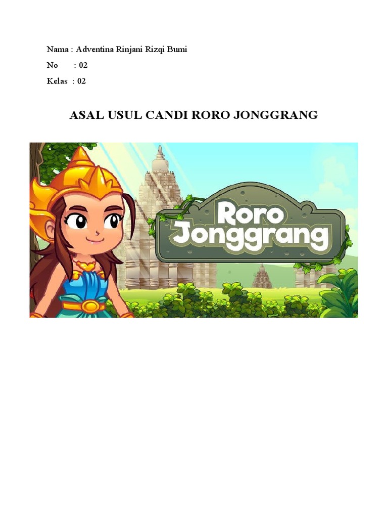 Asal Usul Candi Roro Jonggrang | PDF