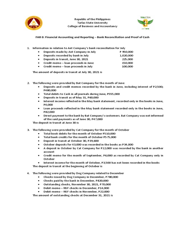 Bank Recon and Proof of Cash | PDF