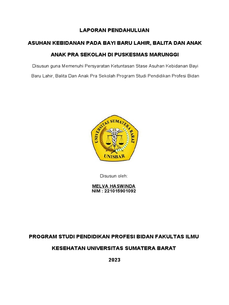 Laporan Pendahuluan BBL Vani | PDF | Kesehatan Holistik | Sains & Matematika