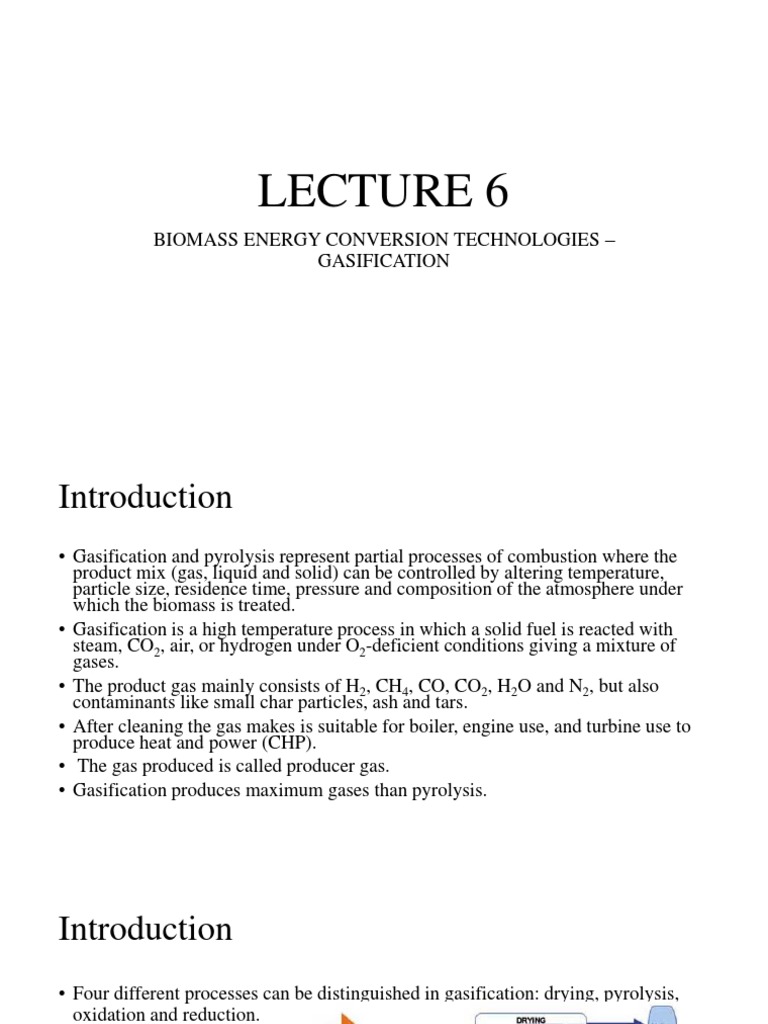 Lecture 6 - Biomass Energy Conversion Technologies and Processes ...
