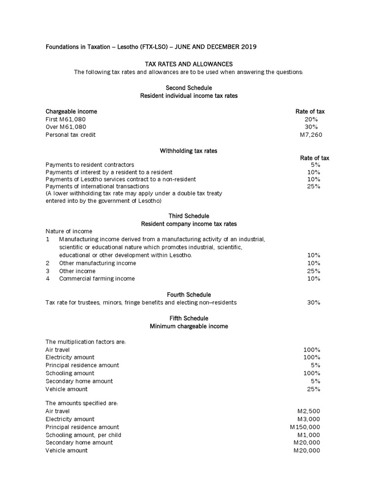 FTX (LSO) Examinable Documents 2019 | PDF | Taxes | Income Tax In The ...