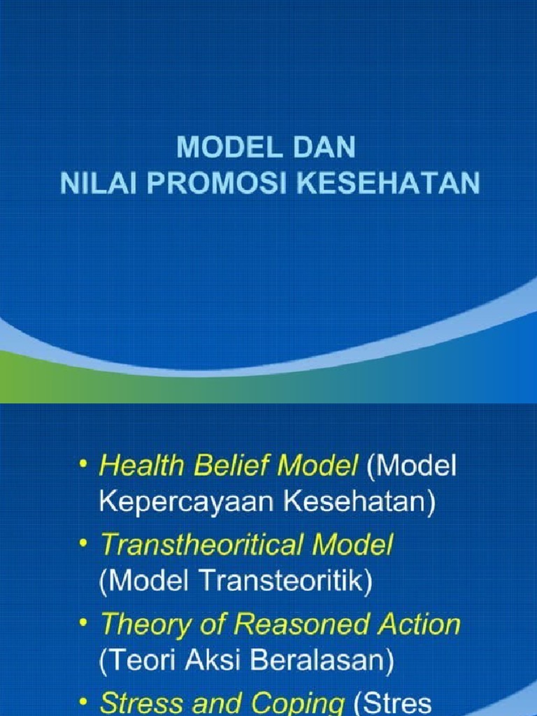 Model Promosi Kesehatan | PDF