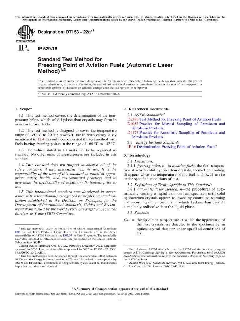 ASTM D7153-22ae1 | PDF