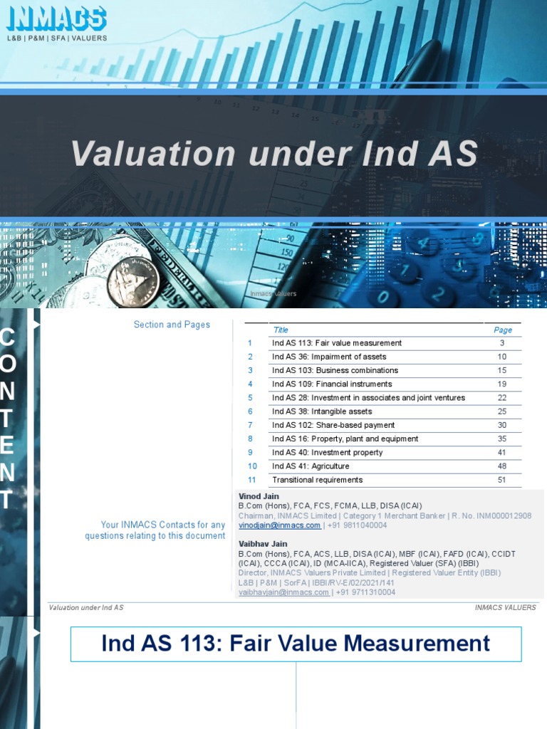 Valuation Under Ind AS | PDF | Fair Value | Valuation (Finance)