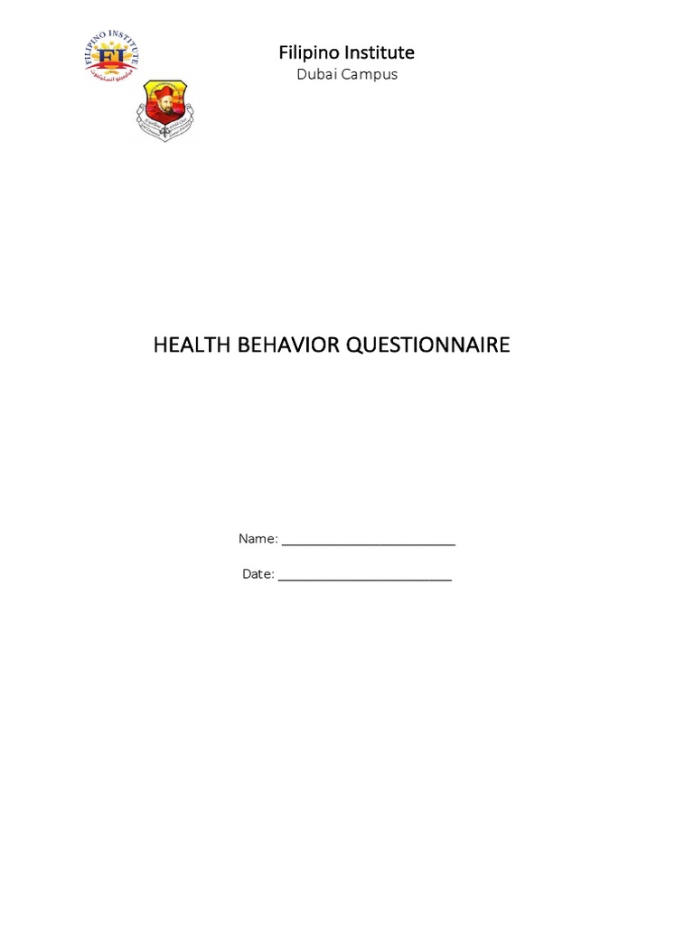 Health Behavior Survey | PDF | Meal | Food And Drink