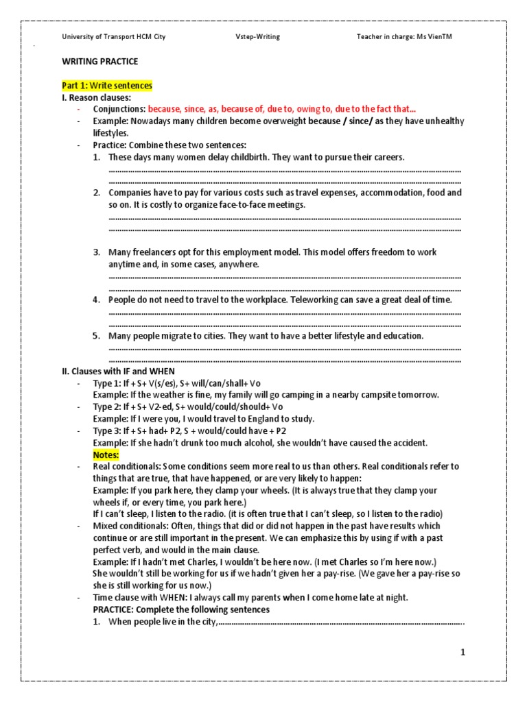 WRITING PRACTICE-VSTEP | PDF