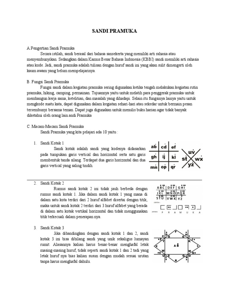Panduan Lengkap Sandi Pramuka | PDF