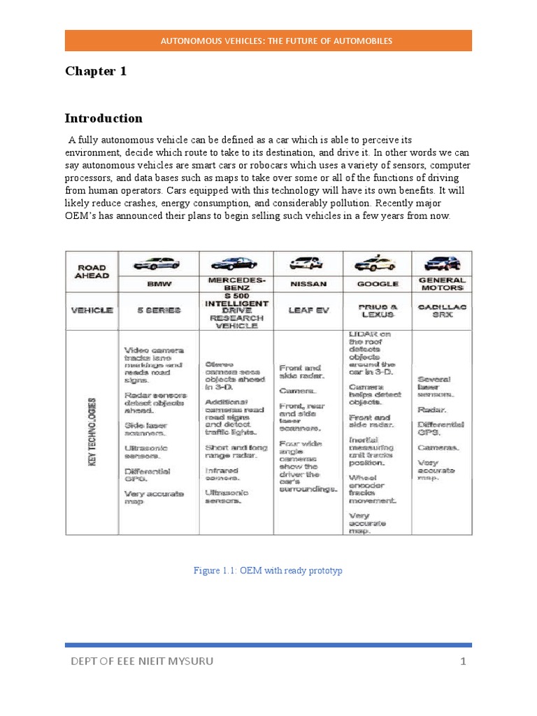 The Future of Automobiles: An Overview of Autonomous Vehicle Technology ...