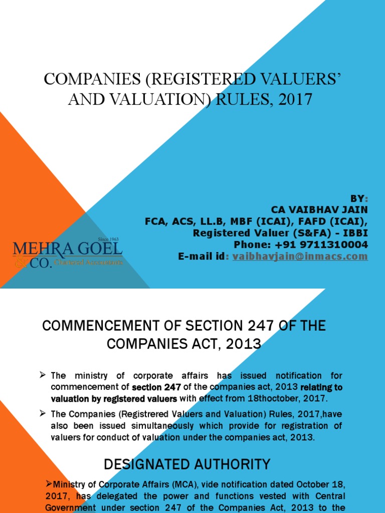 Session 1 - Registered Valuer, RVO and Valuation Standards | PDF