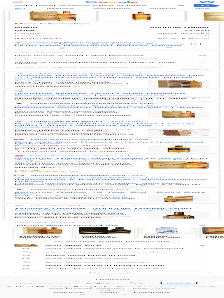 Gold Label Reserve Price in India - Google Search | PDF | Whisky | Scotch Whisky