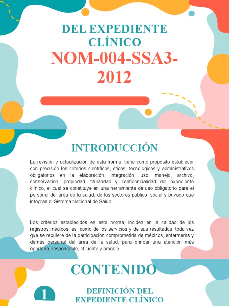 Nom 004 Expediente Clinico | PDF