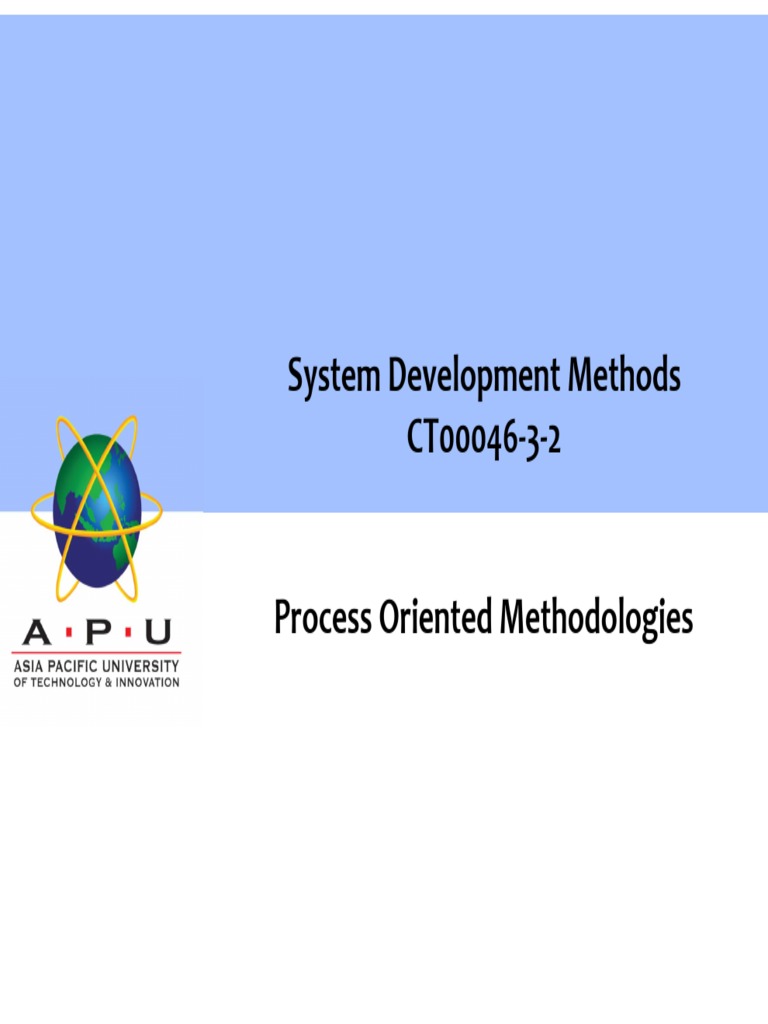 Week 04 Process Oriented Methodologies Pdf Scrum Software Development Software