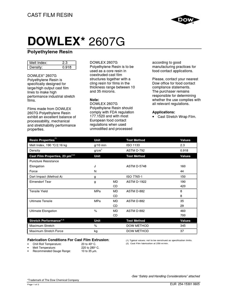 Dowlex 2607G | PDF
