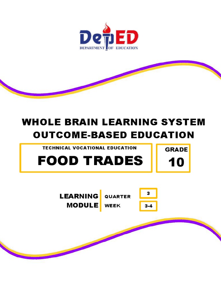 Grade 10 Food Trades Module | PDF