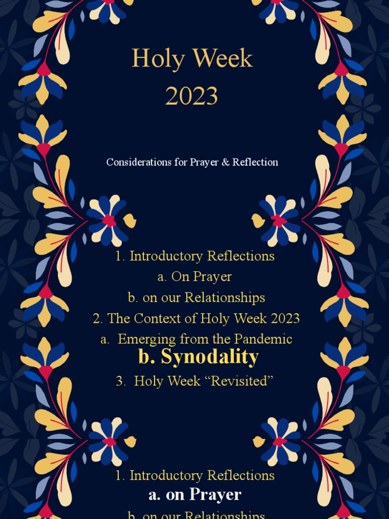 St. Andrew The Apostle Recollection - Holy Week 2023 | PDF