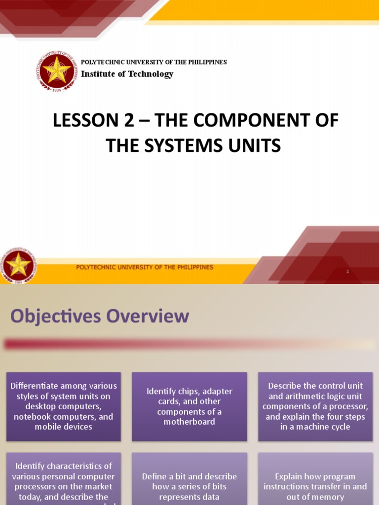 lesson-2-The-components-of-the-systen-unit-1 | PDF