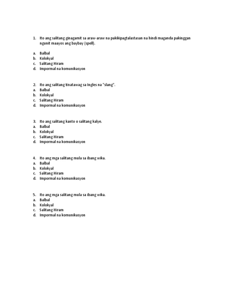 3rd Monthly Test Filipino | PDF