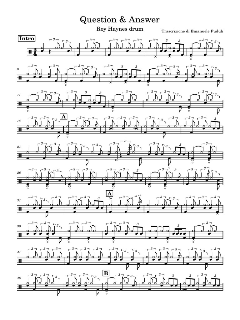 Question & Answer Roy Haynes | PDF