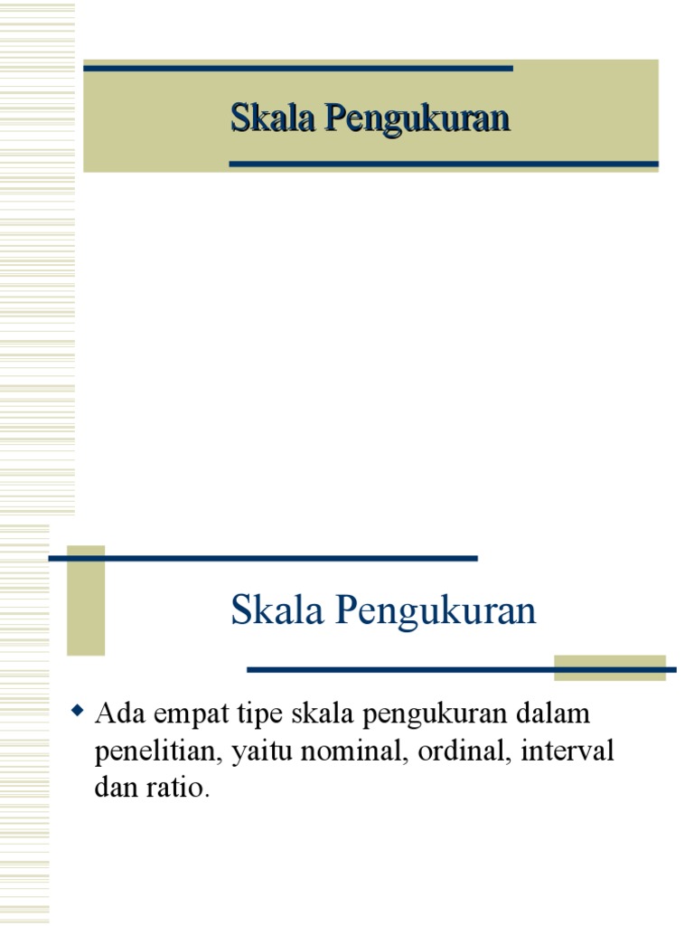 Contoh Skala - Pengukuran | PDF