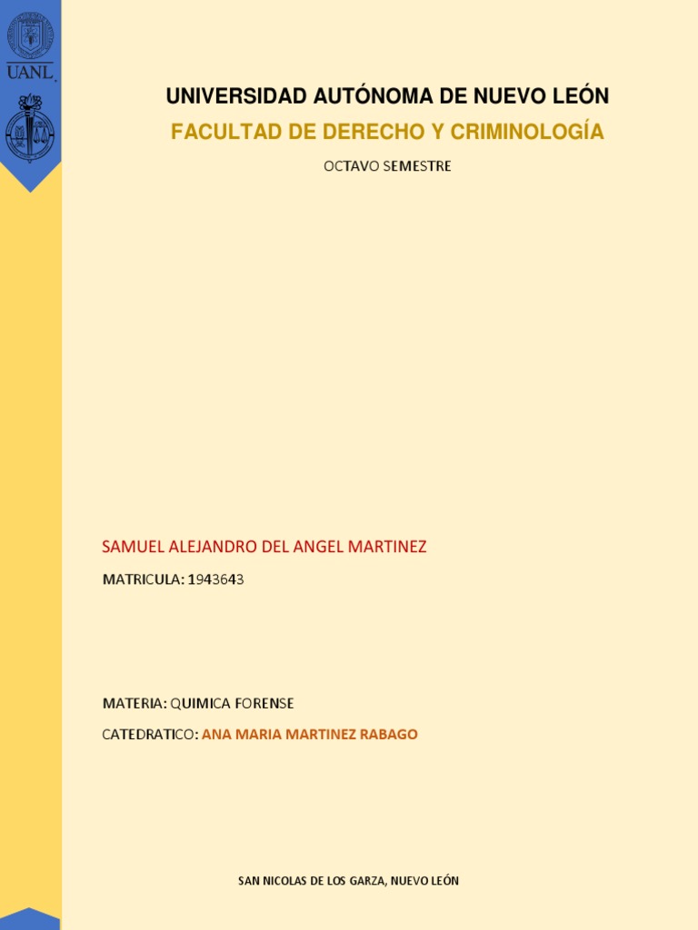 Quimica Forence 1 | PDF